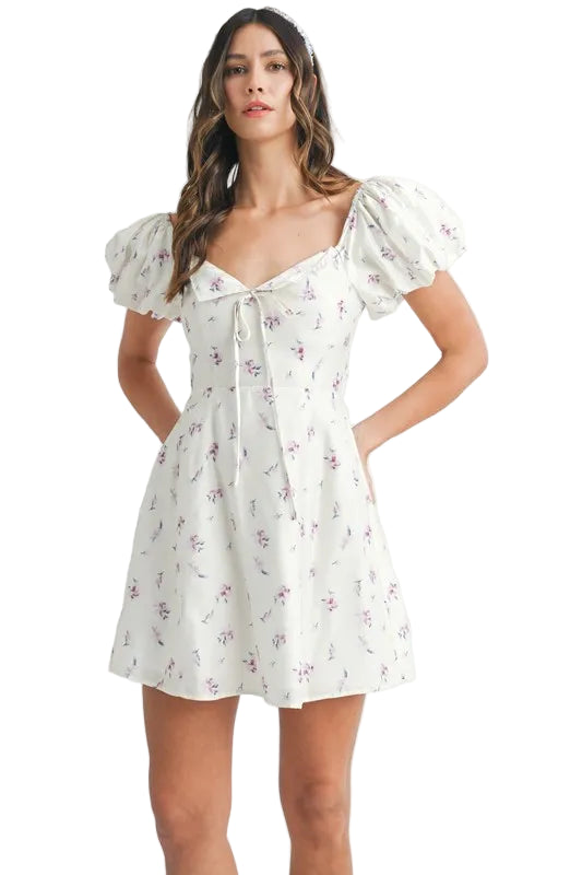 Sweet Meadow Puff-Sleeve Mini Dress – Live Like Gigi